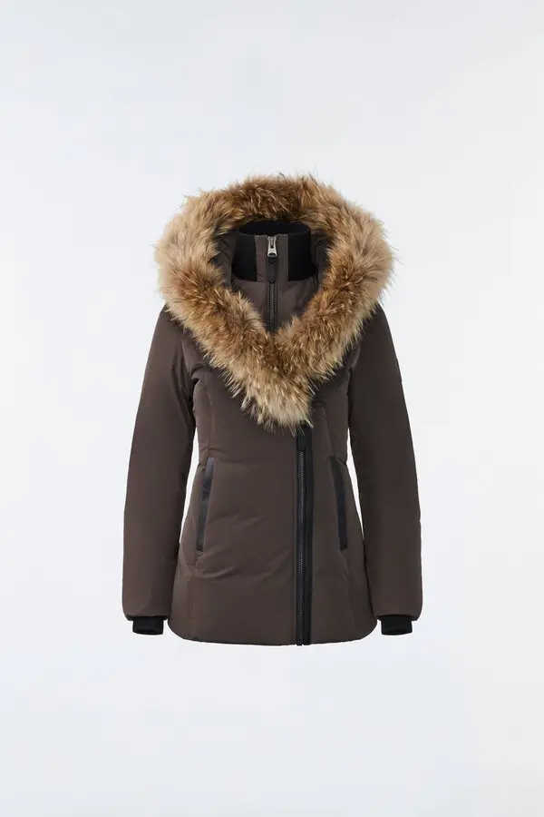 Mackage Adali Down Coat With Fur Collar - Wine