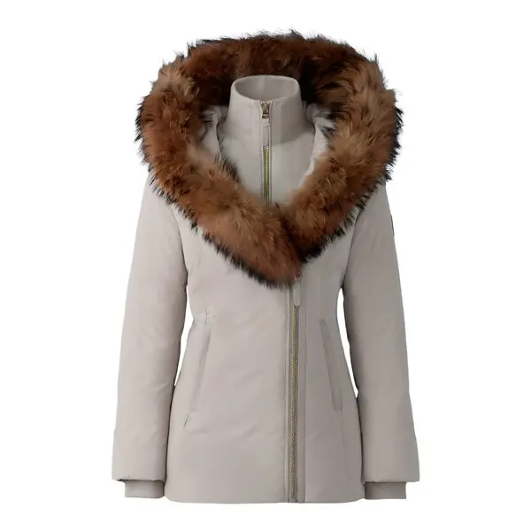 Mackage Adali Down Coat With Fur Collar - Wine