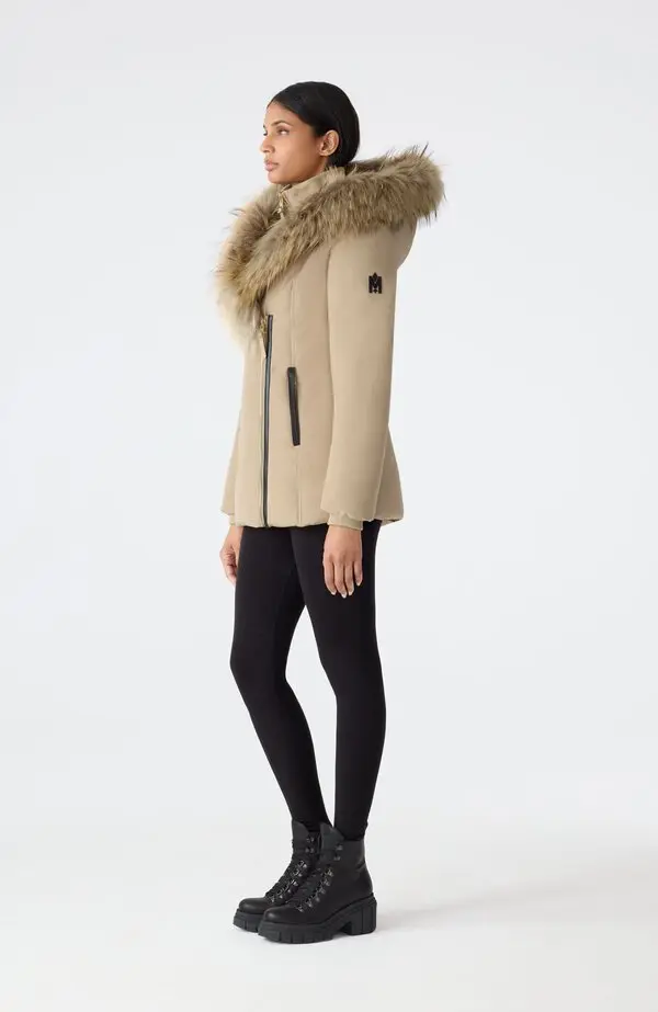 Mackage Adali Down Coat With Fur Collar - Wine