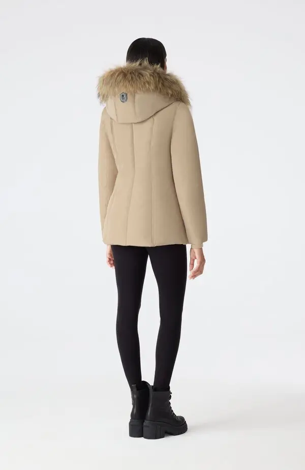 Mackage Adali Down Coat With Fur Collar - Wine