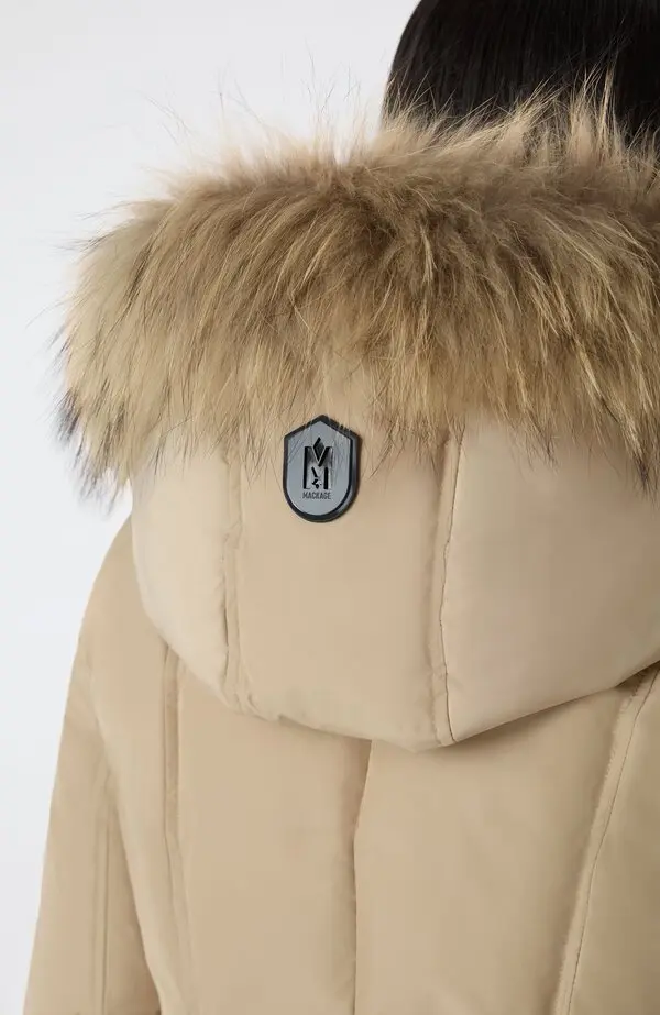 Mackage Adali Down Coat With Fur Collar - Wine