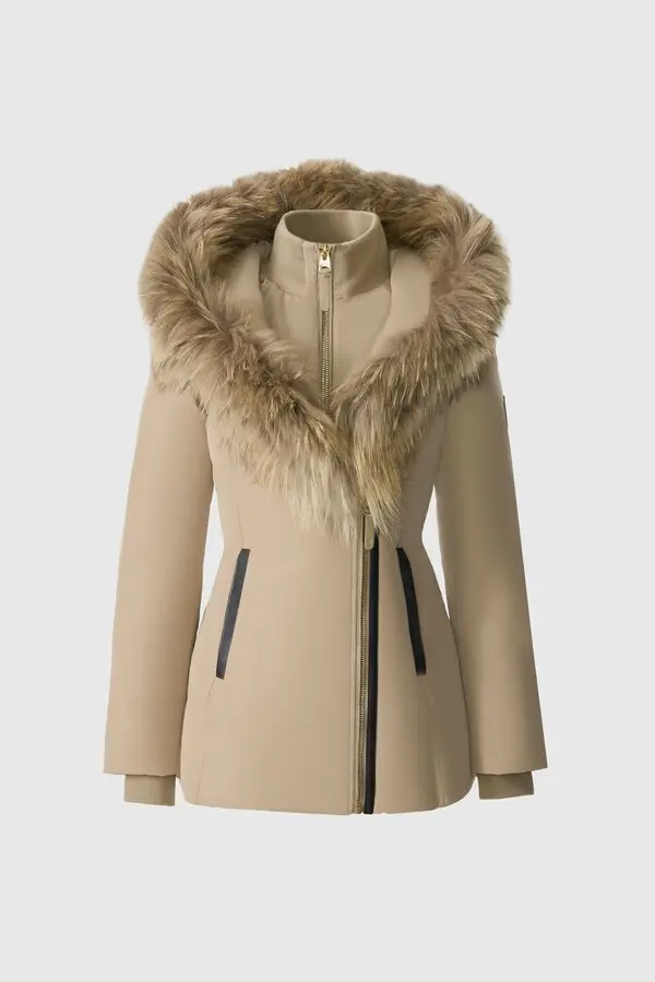 Mackage Adali Down Coat With Fur Collar - Wine