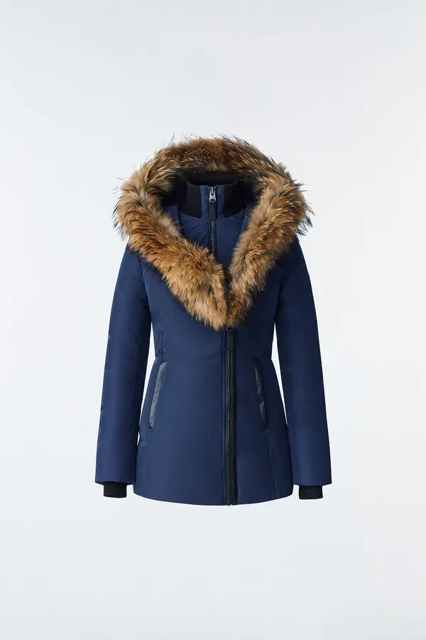 Mackage Adali Down Coat With Fur Collar - Wine