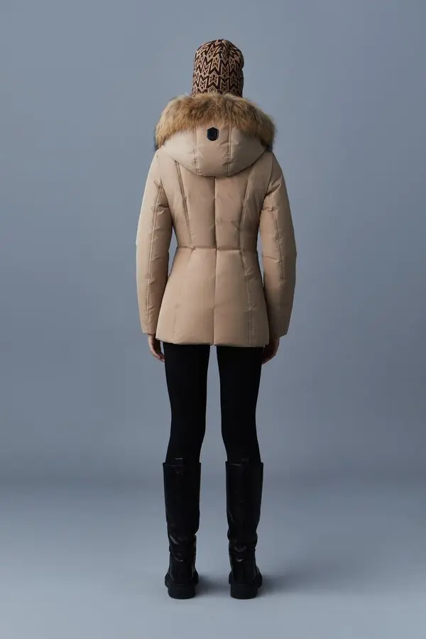 Mackage Adali Down Coat With Fur Collar - Wine