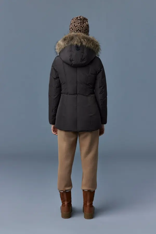 Mackage Adali Down Coat With Fur Collar - Wine