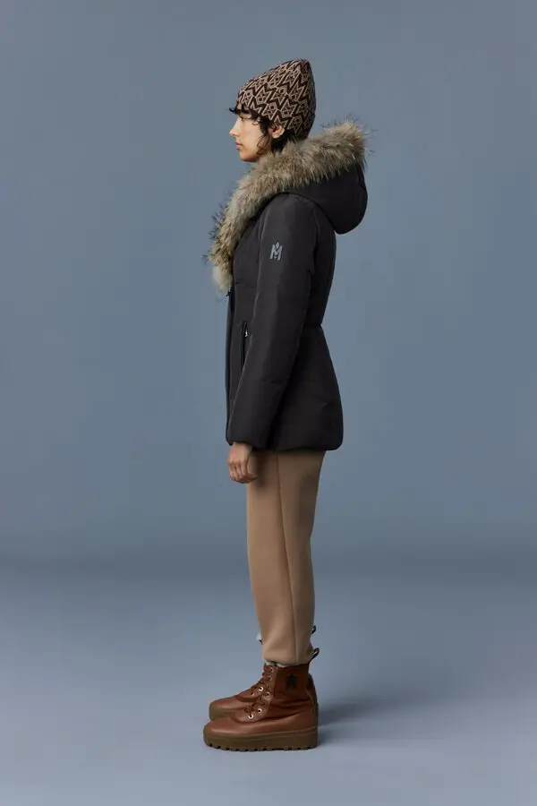 Mackage Adali Down Coat With Fur Collar - Wine