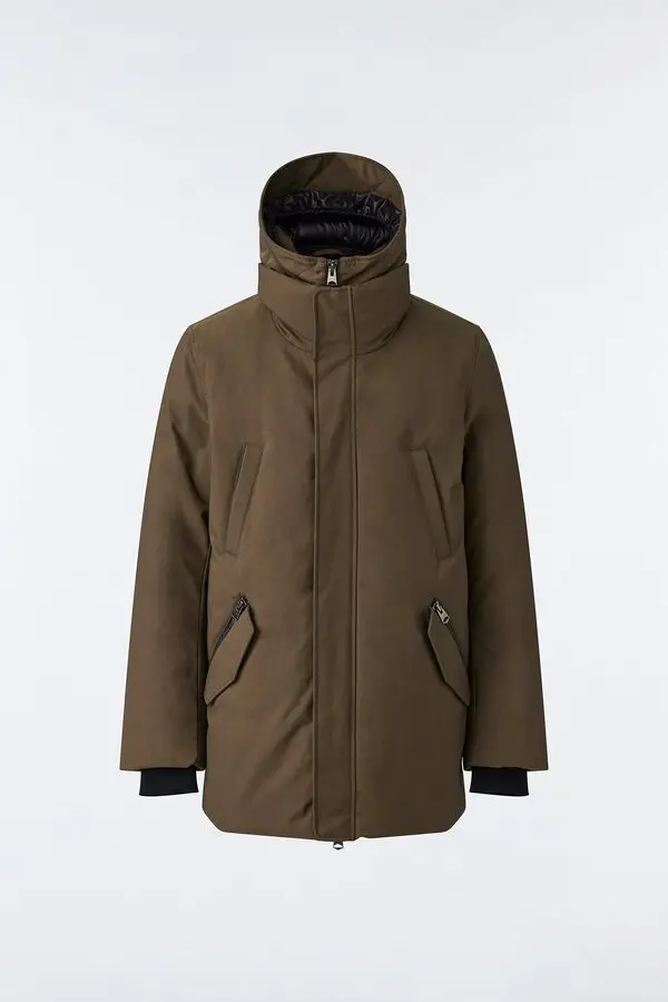 Mackage Edward-nfr 2-in-1 Down Coat With Hooded Bib - Army