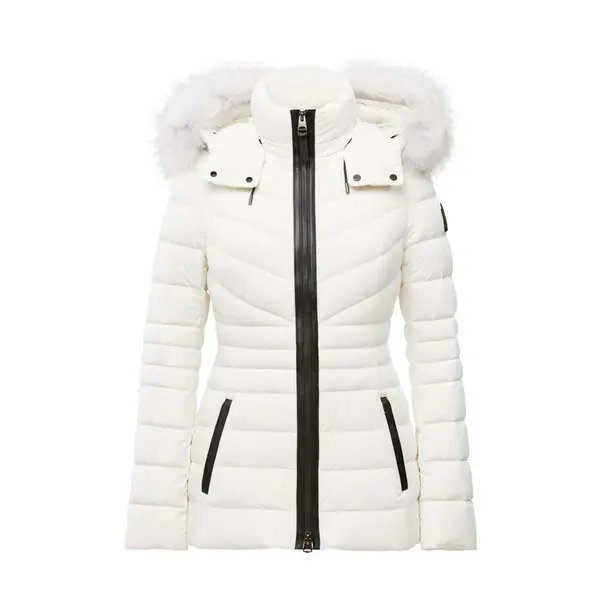 Mackage Patsy-bx Down Jacket With Fur Trim - Off White