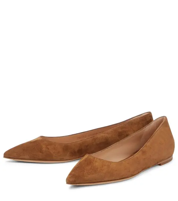 GIANVITO ROSSI Suede Ballet Flats