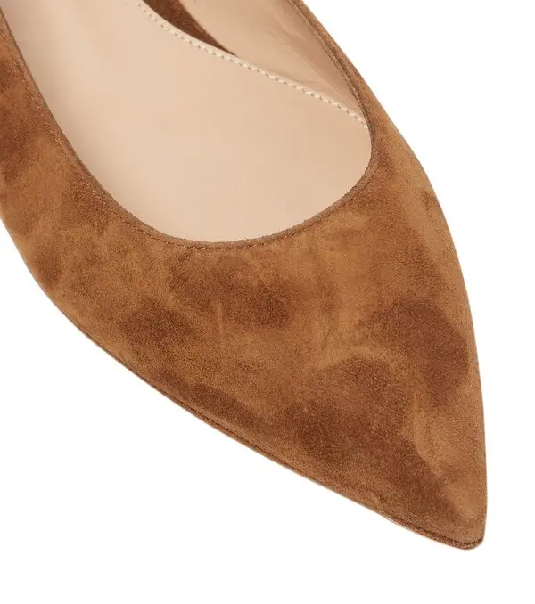 GIANVITO ROSSI Suede Ballet Flats