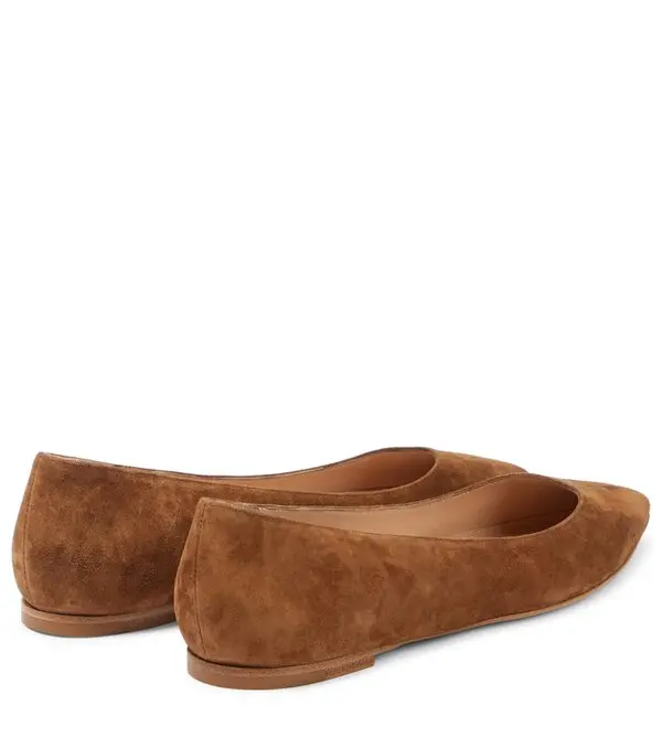 GIANVITO ROSSI Suede Ballet Flats