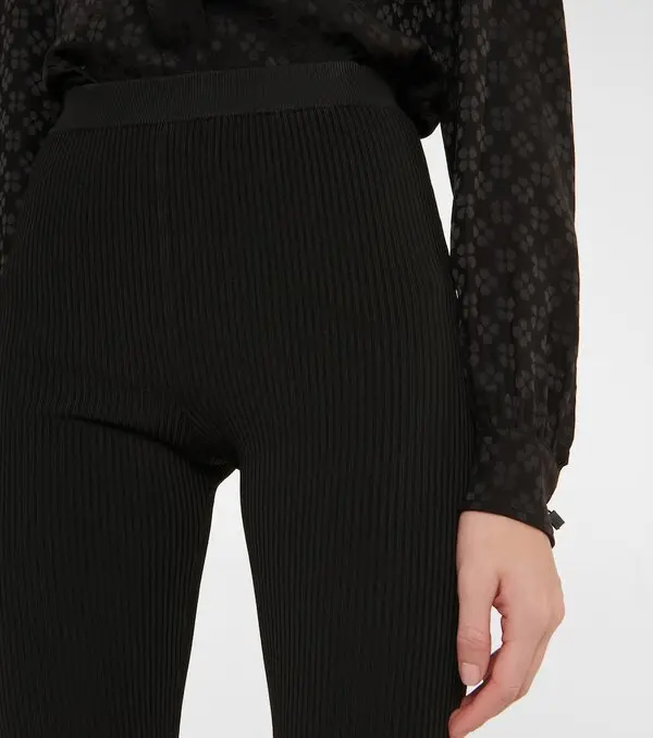 Saint Laurent Ribbed-knit Biker Shorts