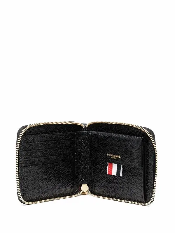 Thom Browne 4-bar Debossed Compact Wallet