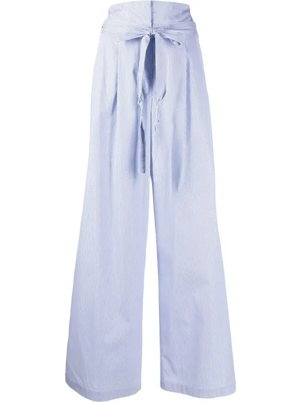 MAISON JEJIA Stripe-print Palazzo Pants