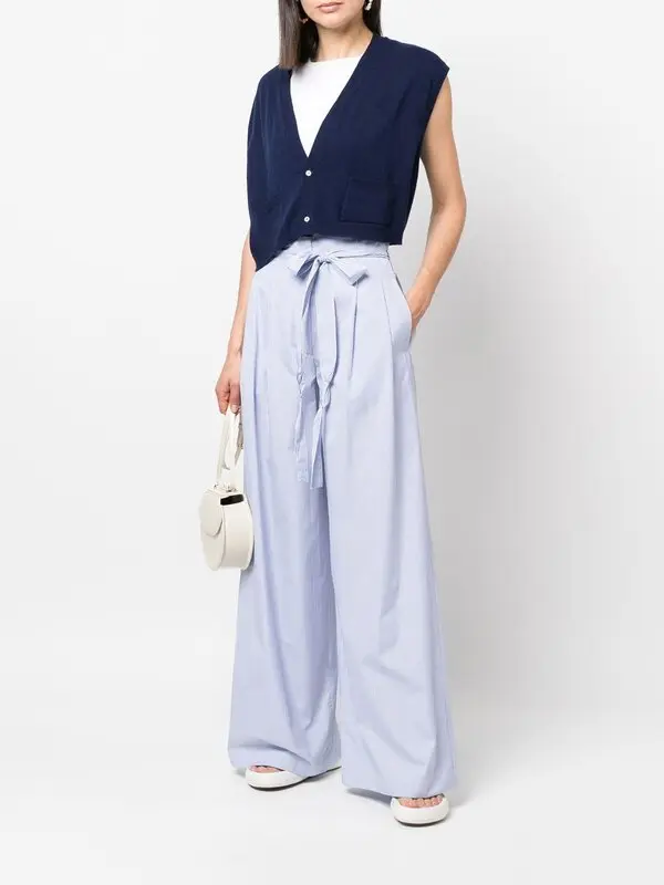 MAISON JEJIA Stripe-print Palazzo Pants