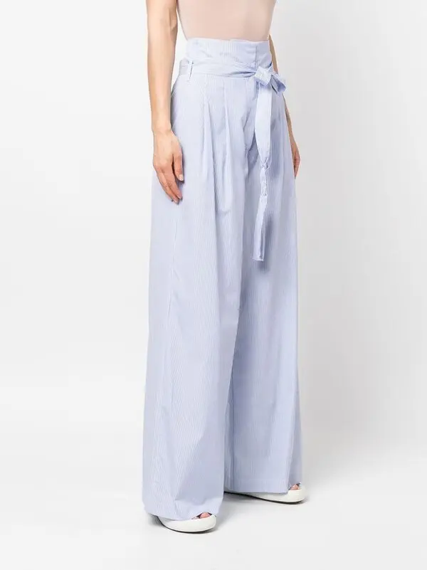 MAISON JEJIA Stripe-print Palazzo Pants