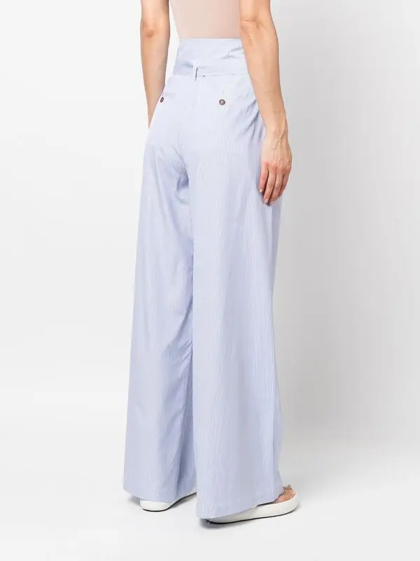 MAISON JEJIA Stripe-print Palazzo Pants