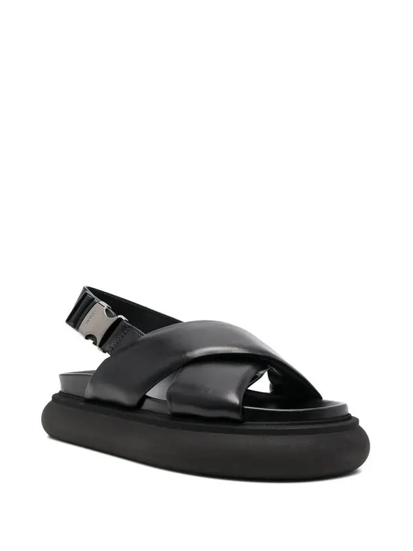 Moncler Cross-strap Leather Sandals