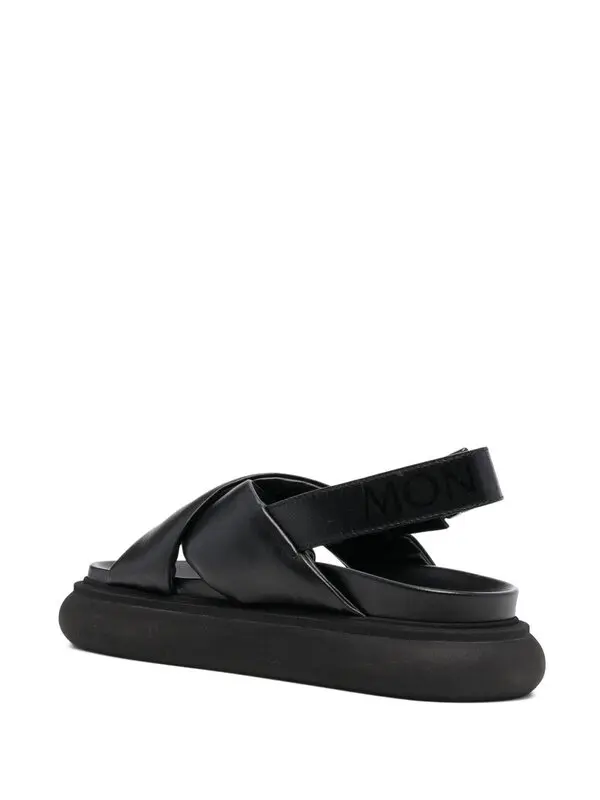 Moncler Cross-strap Leather Sandals