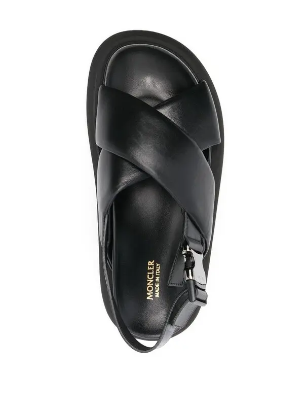 Moncler Cross-strap Leather Sandals