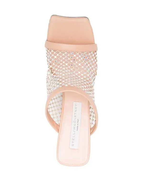 Stella McCartney Crystal Embellished Mesh Sandals
