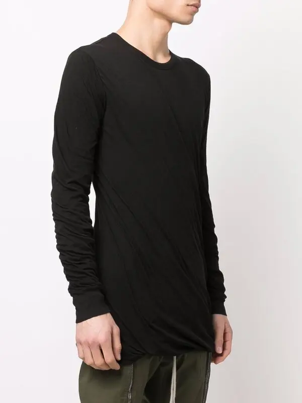 Rick Owens Long-sleeved Gathered T-shirt