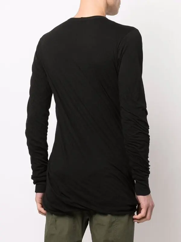Rick Owens Long-sleeved Gathered T-shirt