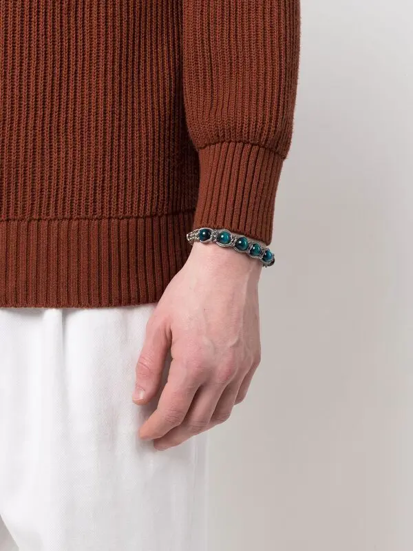Emanuele Bicocchi Braided Bead Bracelet - Silver