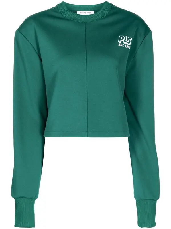 Philosophy Di Lorenzo Serafini Embroidered-logo Sweatshirt - Green