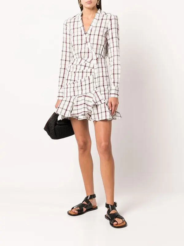 Veronica Beard Sherry Checked Wrap Dress