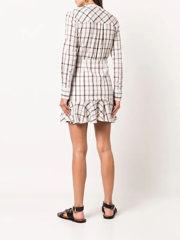 Veronica Beard Sherry Checked Wrap Dress