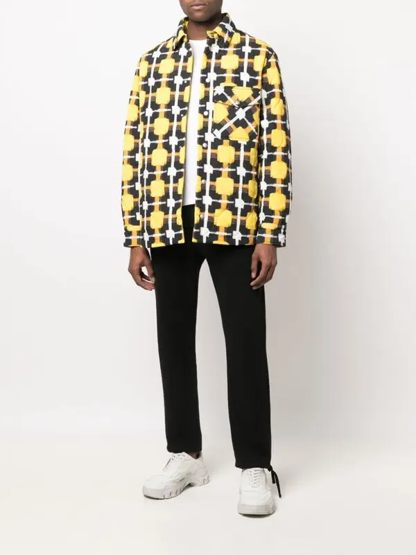COUNTY OF MILAN Check-pattern Quilted Overshirt