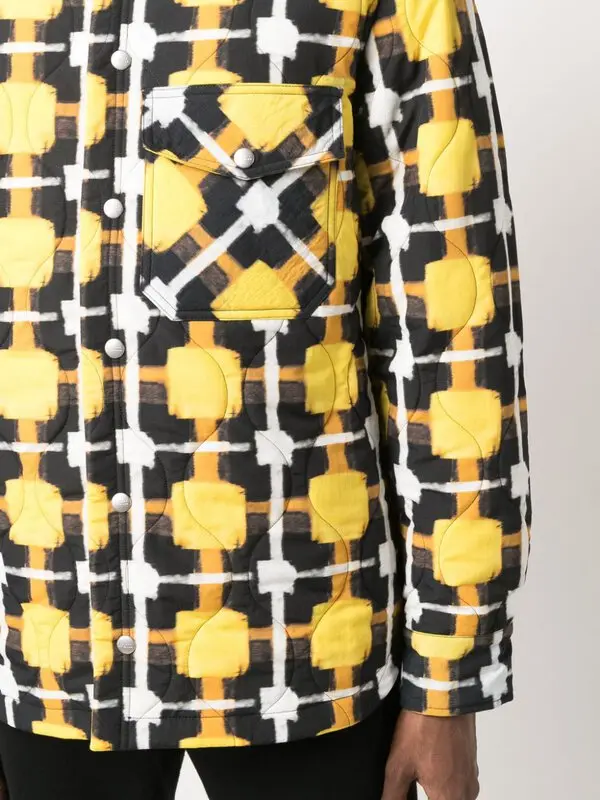 COUNTY OF MILAN Check-pattern Quilted Overshirt