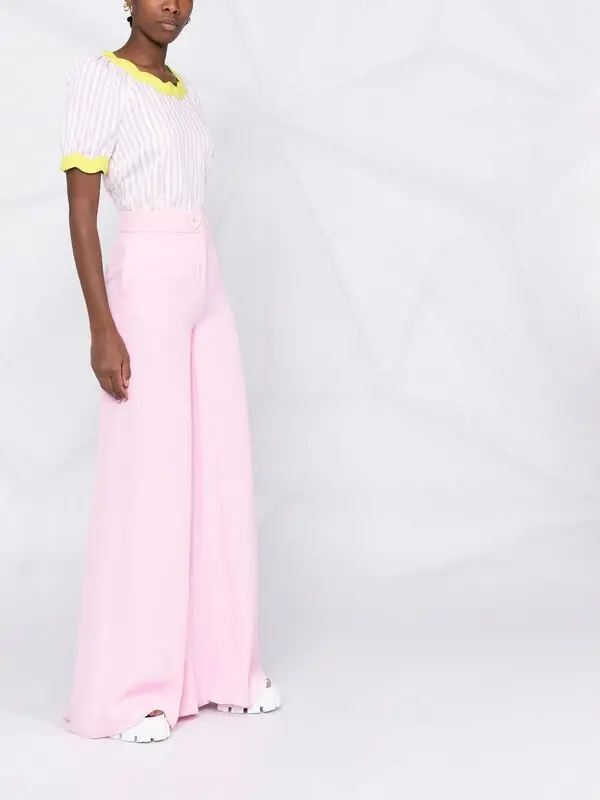 Moschino High-waisted Flared Trousers - Pink