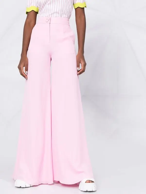 Moschino High-waisted Flared Trousers - Pink