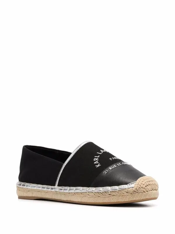 Karl Lagerfeld Embroidered Logo Espadrilles