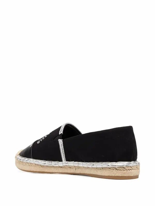 Karl Lagerfeld Embroidered Logo Espadrilles