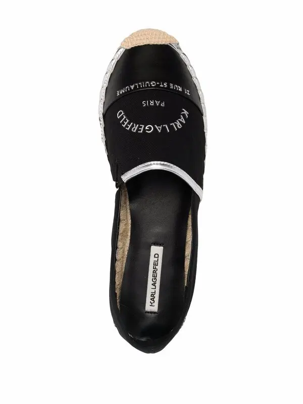 Karl Lagerfeld Embroidered Logo Espadrilles
