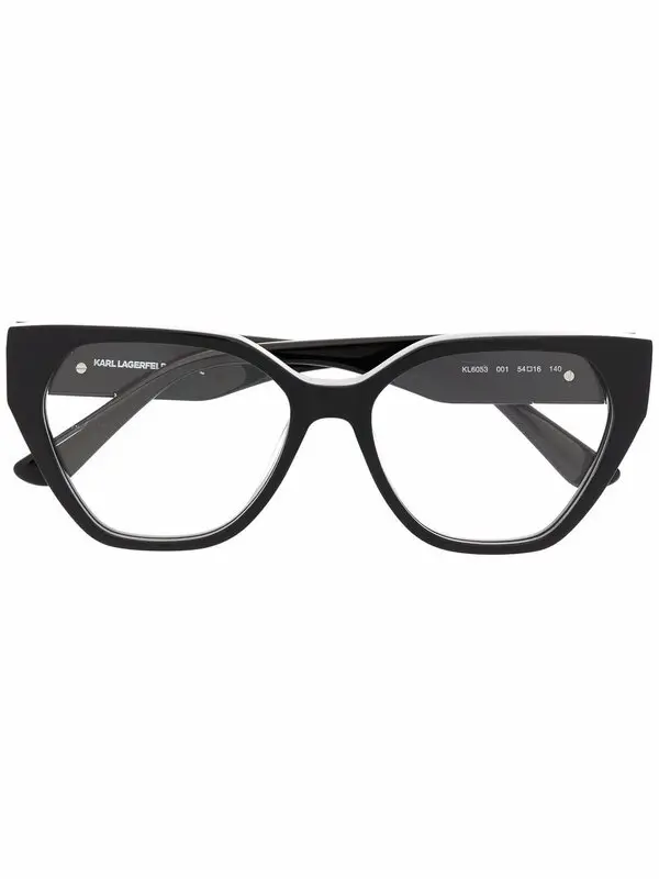 Karl Lagerfeld Polished Cat-eye Frame Glasses - Black