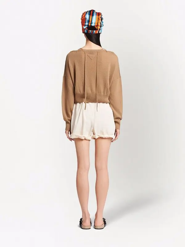 Prada Tie-fastening Off-shoulder Jumper