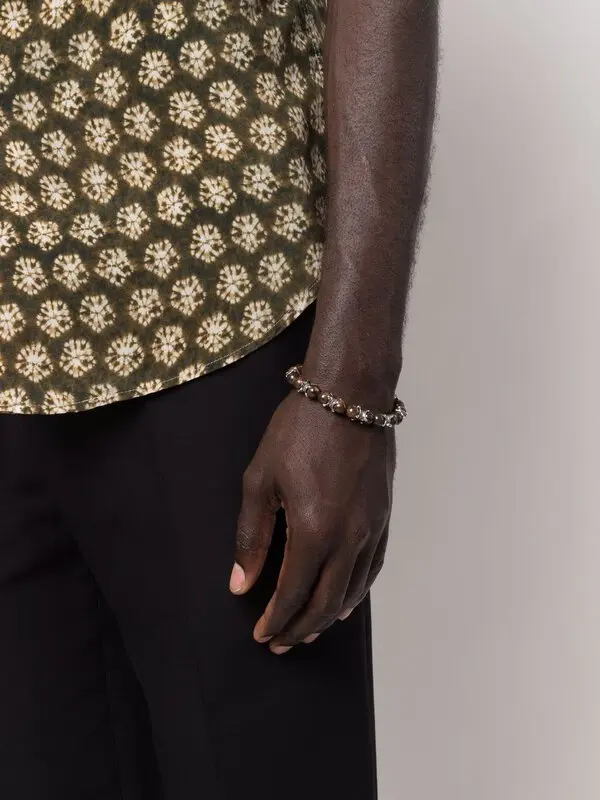 Emanuele Bicocchi Tiger Eye Beaded Bracelet - Brown