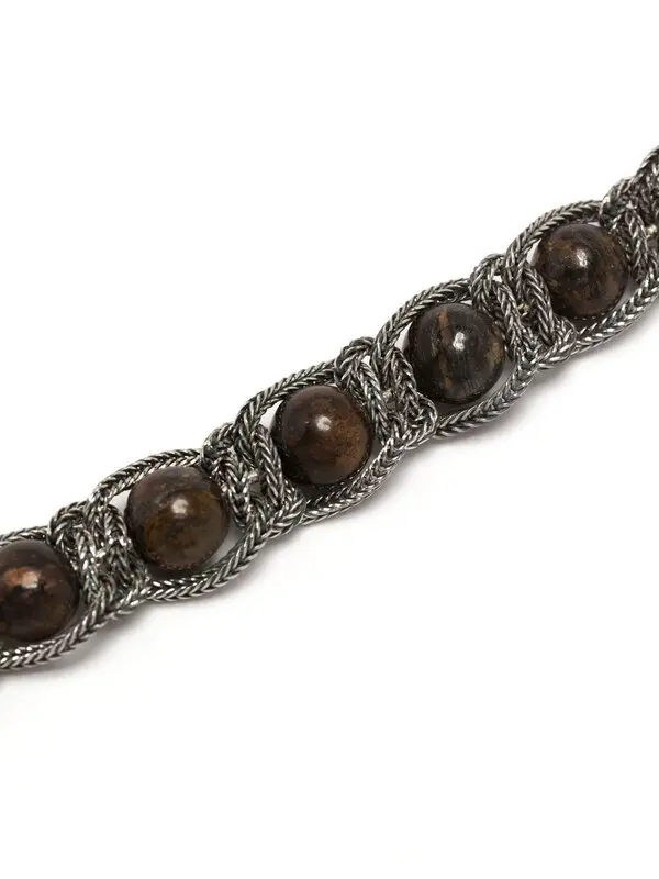 Emanuele Bicocchi Tiger Eye Beaded Bracelet