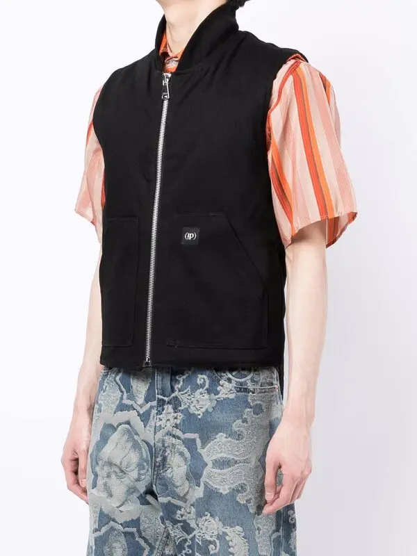 (DI)VISION Logo-patch Zip-up Gilet