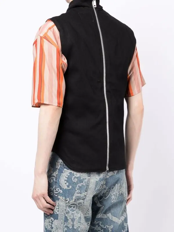 (DI)VISION Logo-patch Zip-up Gilet