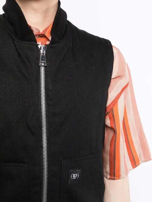 (DI)VISION Logo-patch Zip-up Gilet