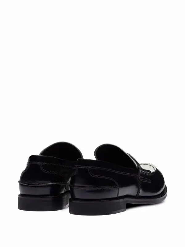 Miu Miu Leather Penny Loafers
