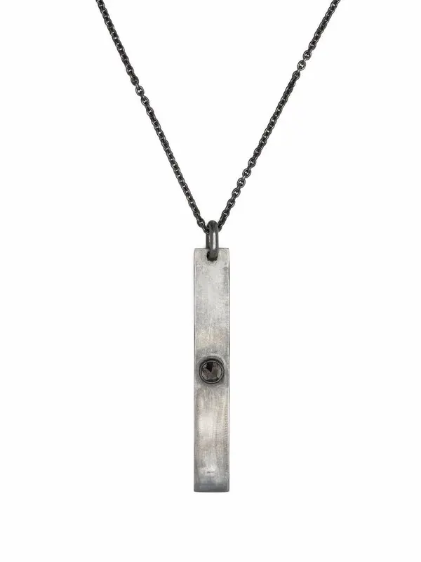 PARTS OF FOUR Plate-charm Necklace - Grey