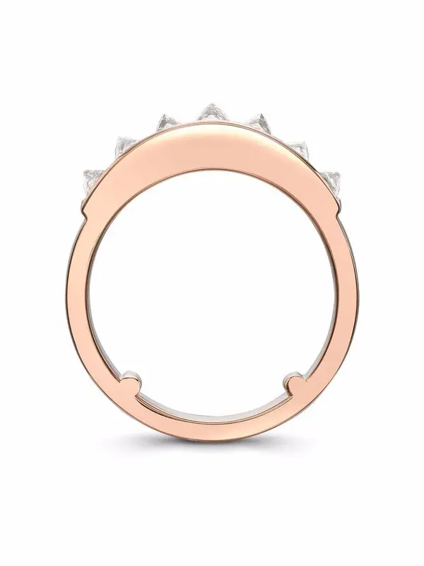 PRAGNELL 18kt Rose Gold Diamond Rockchic Ring - Pink