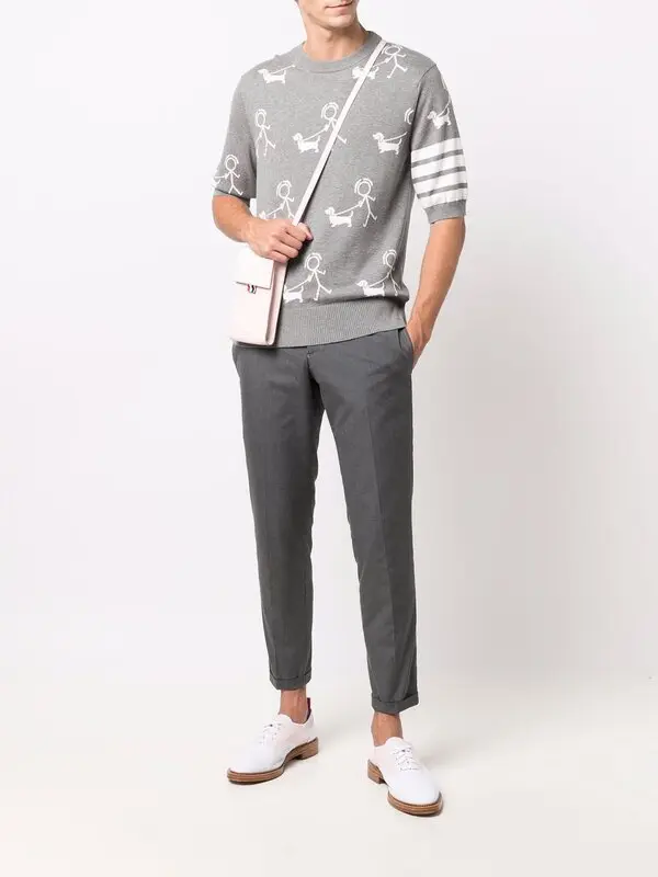 Thom Browne Mr. Thom-hector" 4-bar Knitted Jumper