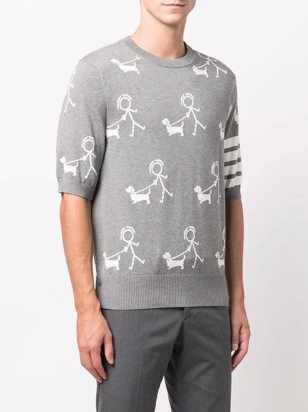 Thom Browne Mr. Thom-hector" 4-bar Knitted Jumper